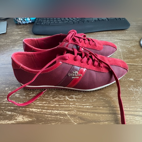 Coach | Shoes | Coach Red Sneakers | Poshmark